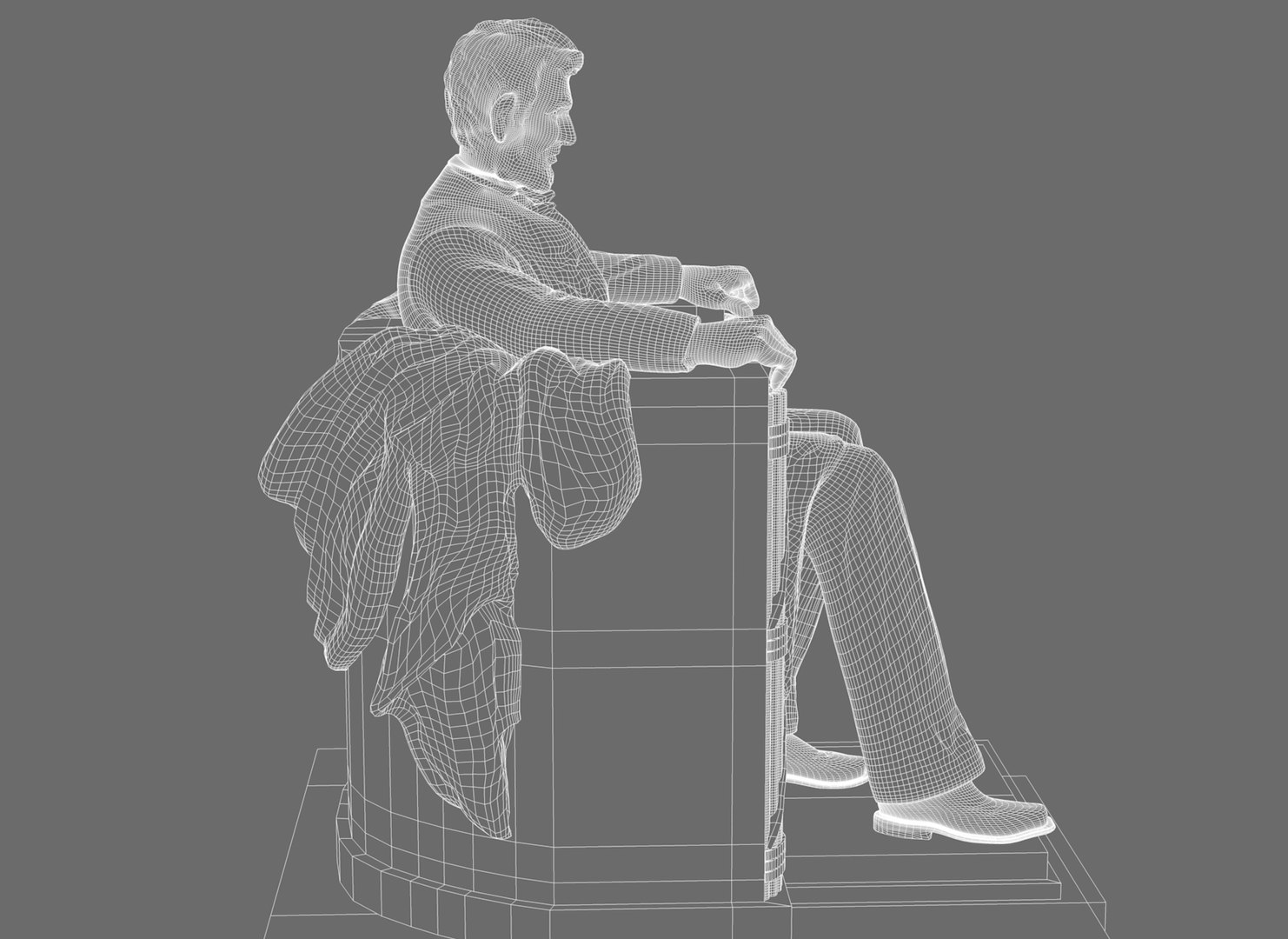 3D Model Abraham Memorial Statue - TurboSquid 1394228