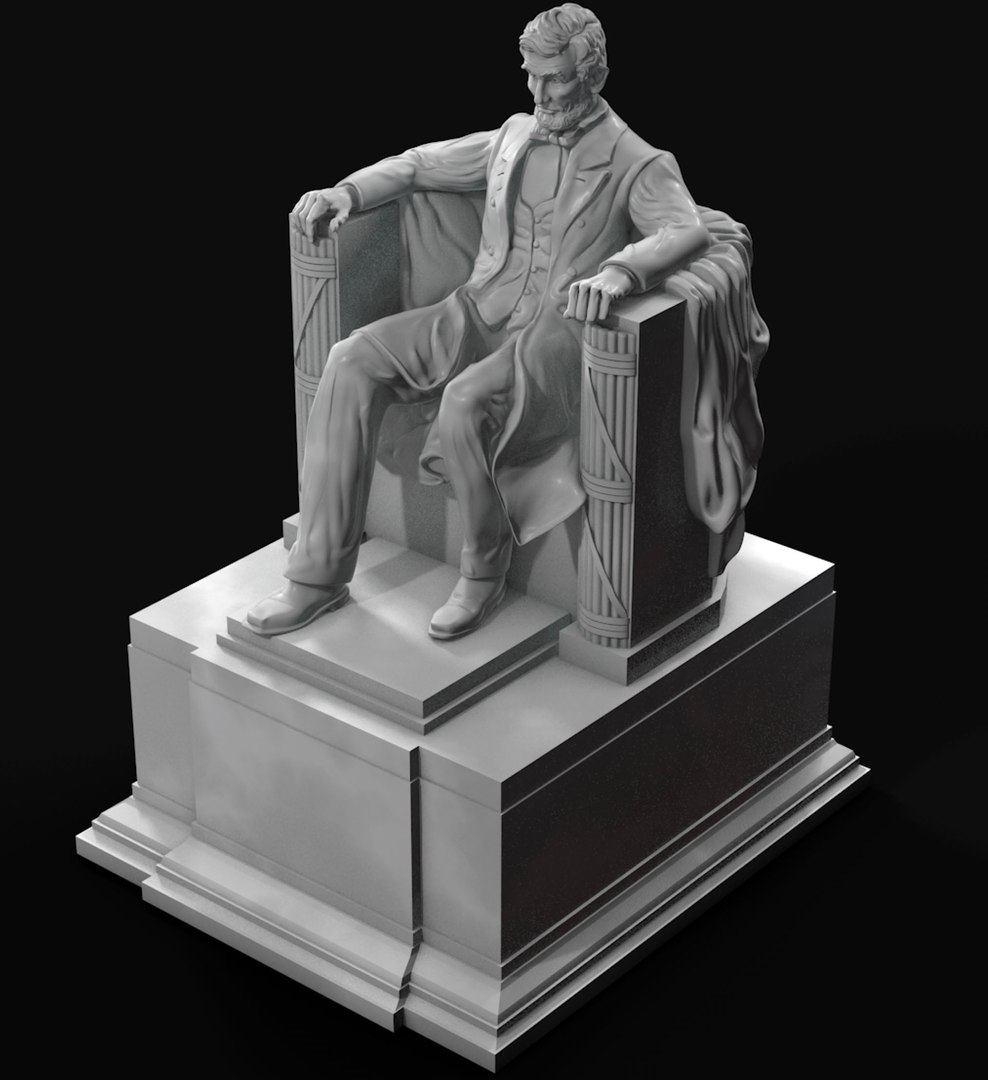 3D Model Abraham Memorial Statue - TurboSquid 1394228