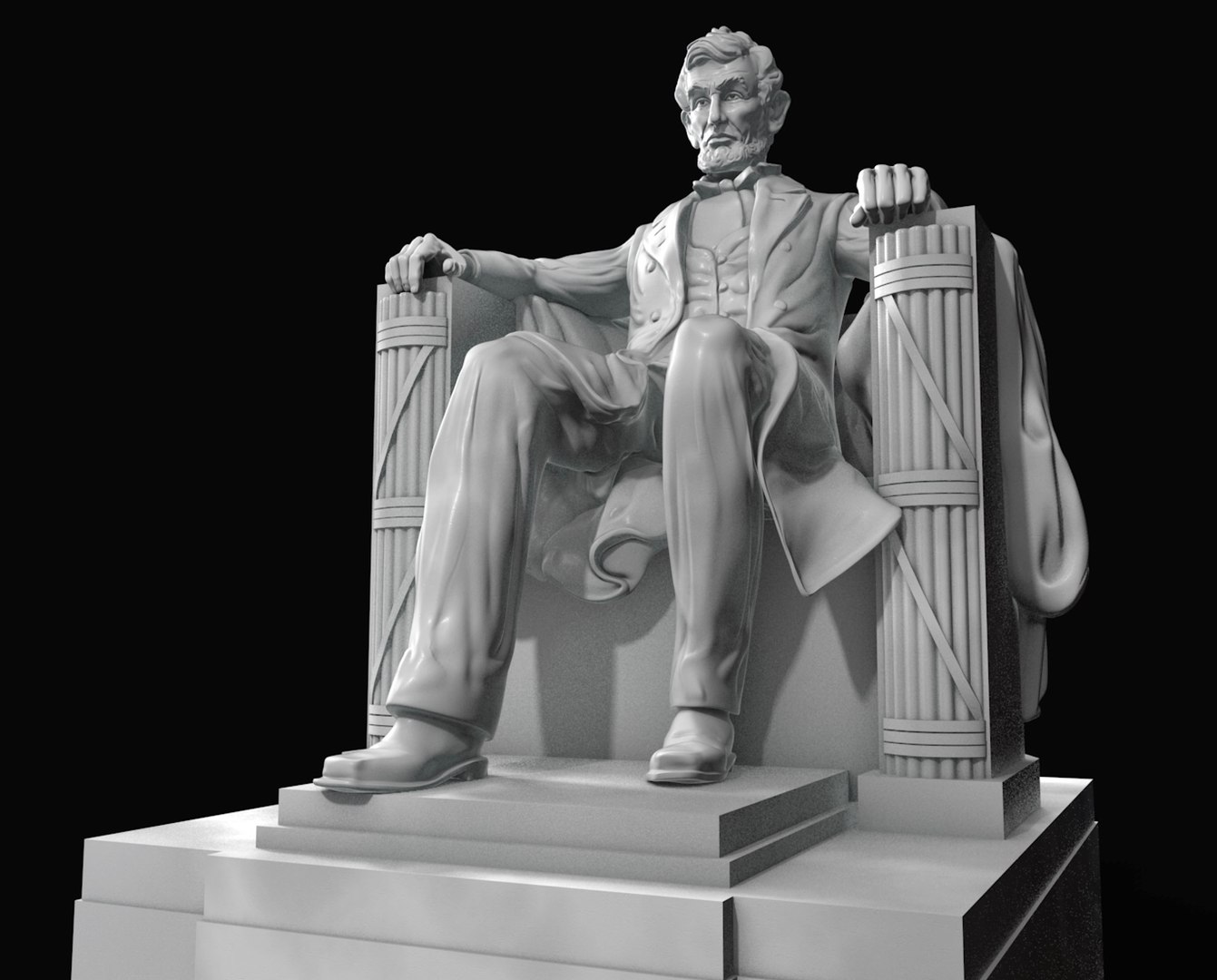 3D Model Abraham Memorial Statue - TurboSquid 1394228