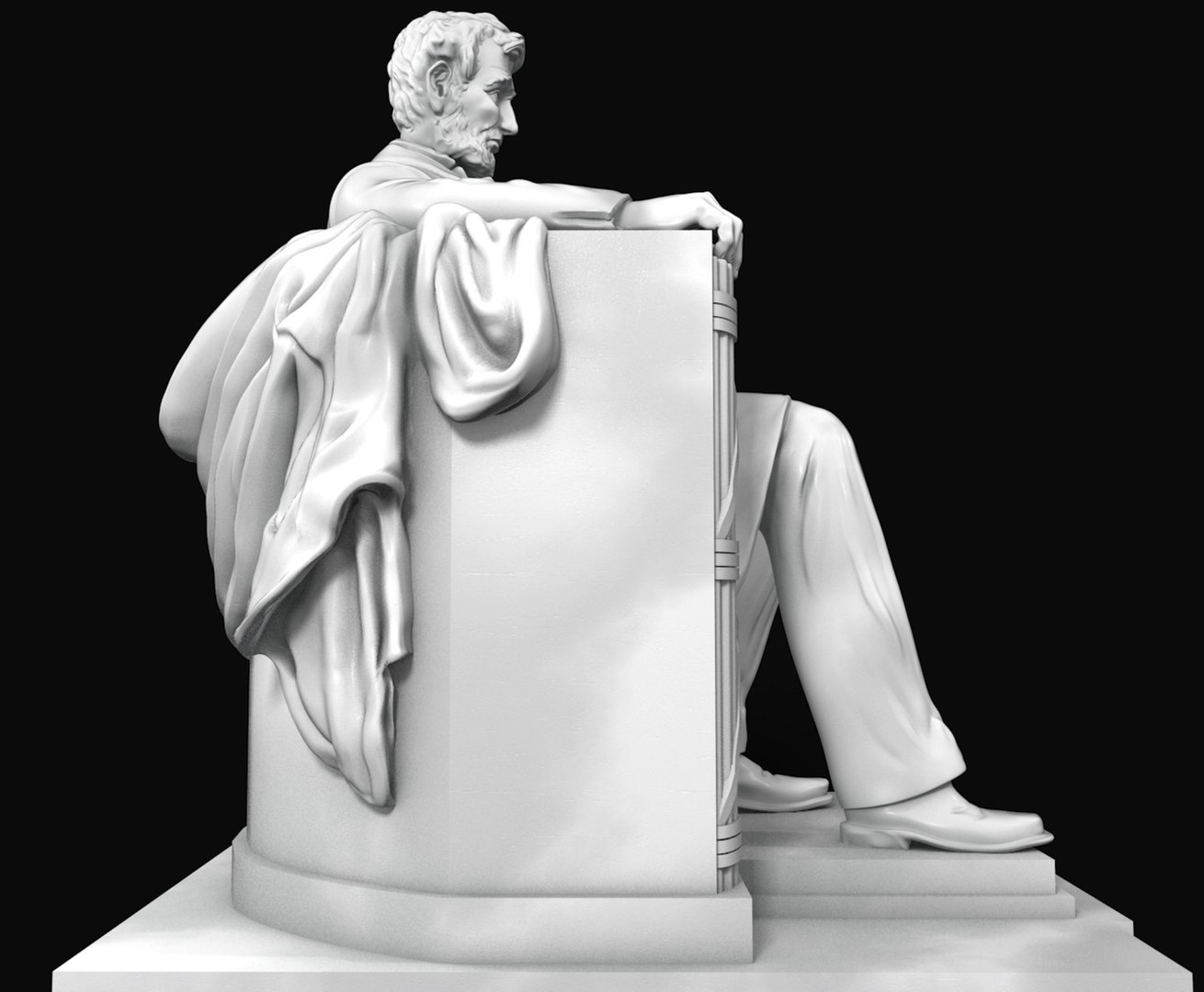 3D Model Abraham Memorial Statue - TurboSquid 1394228