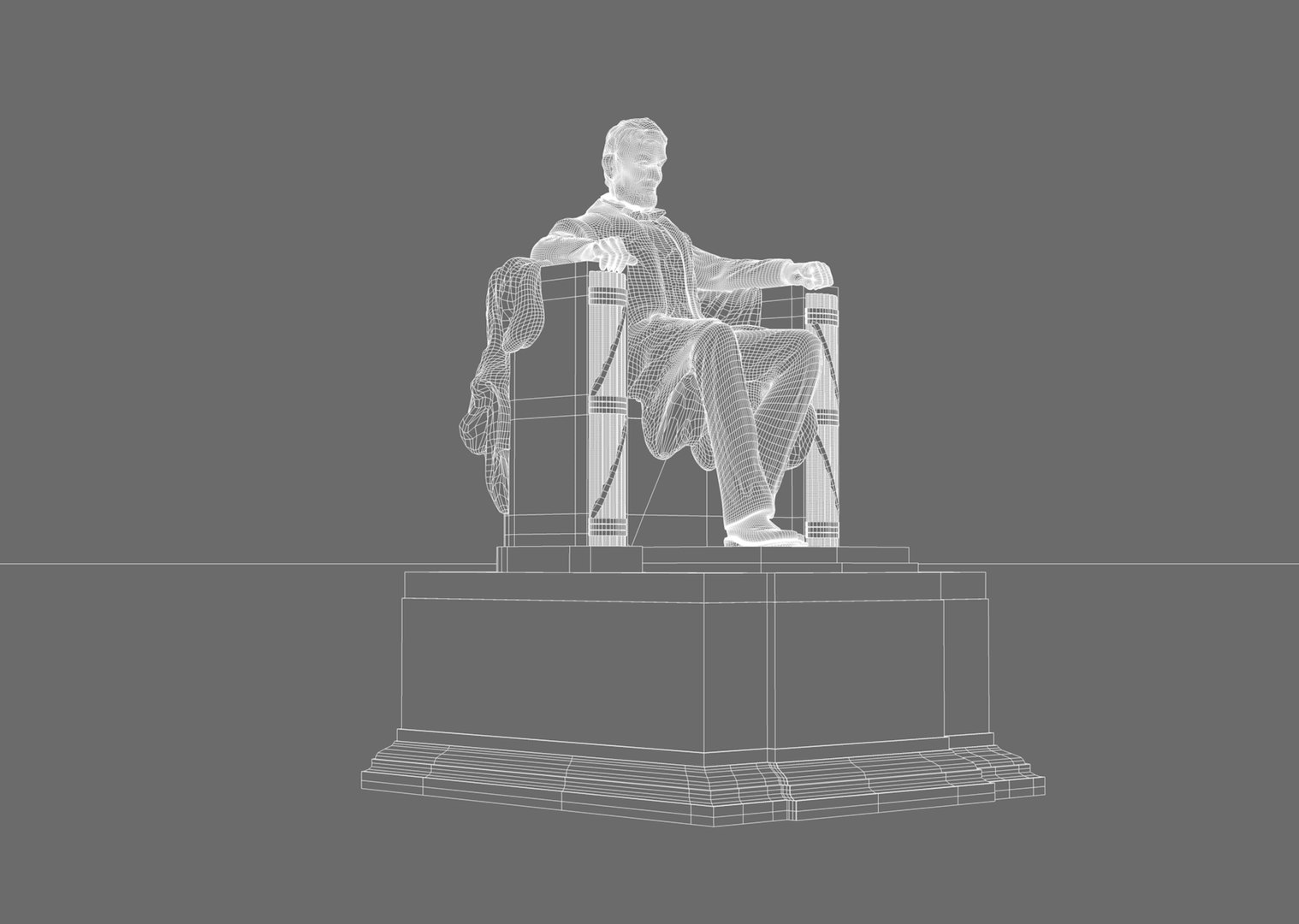 3D Model Abraham Memorial Statue - TurboSquid 1394228