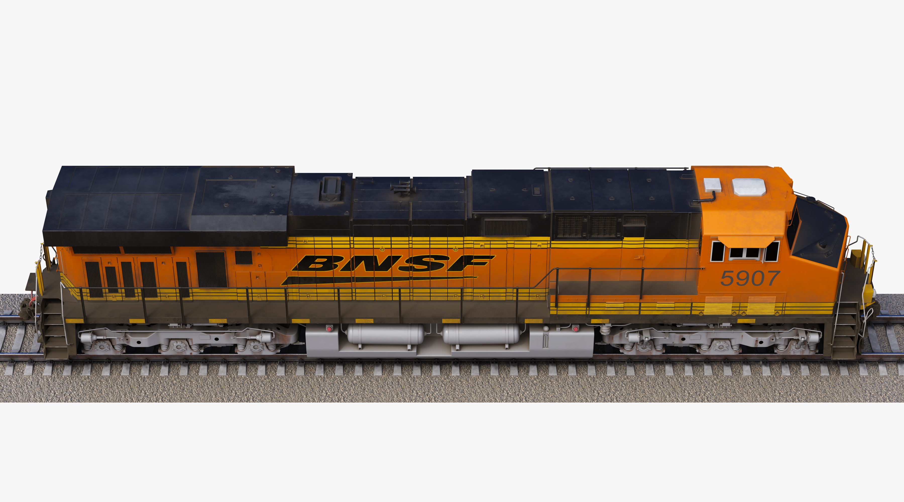 modelo 3d Locomotora GE ES44AC BNSF v2 - TurboSquid 1509878