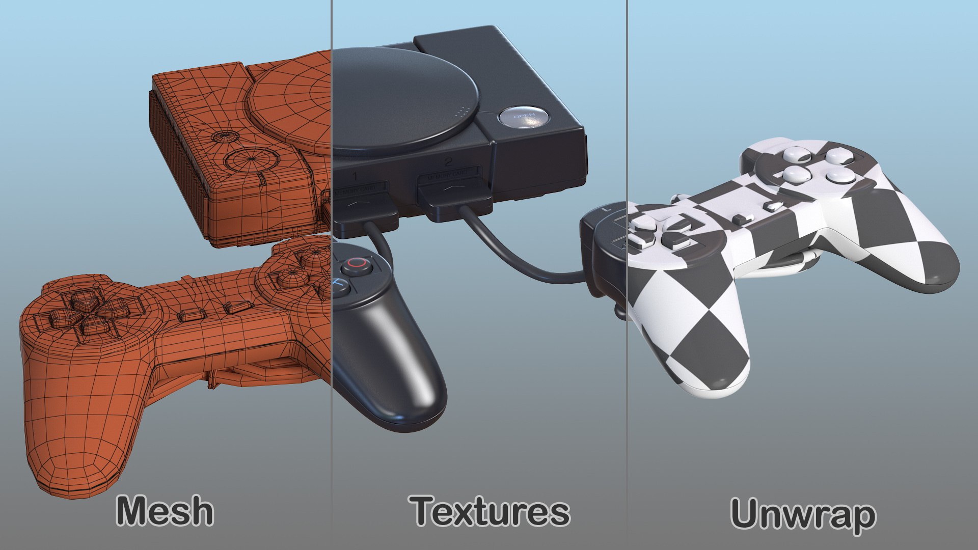 Old gaming console controller 3D model - TurboSquid 1582719