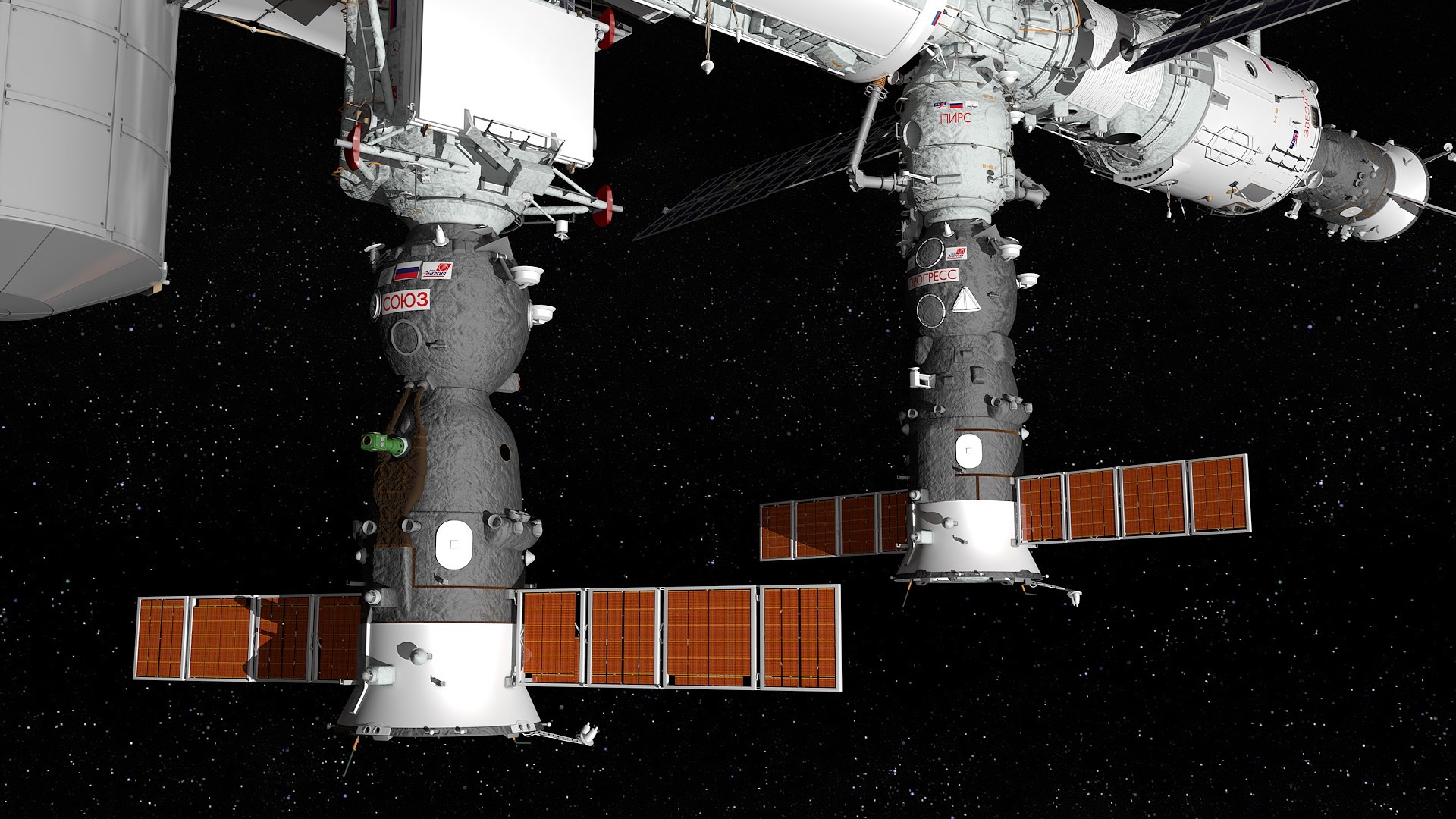 Russian Spacecraft Progress Space 3d C4d