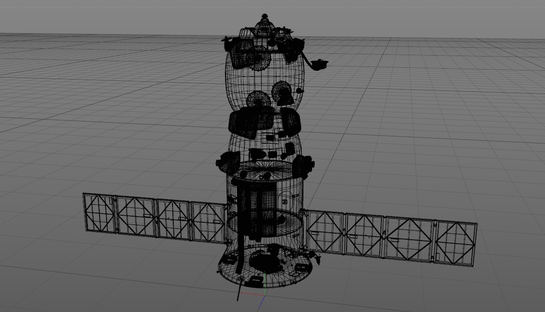 Russian Spacecraft Progress Space 3d C4d