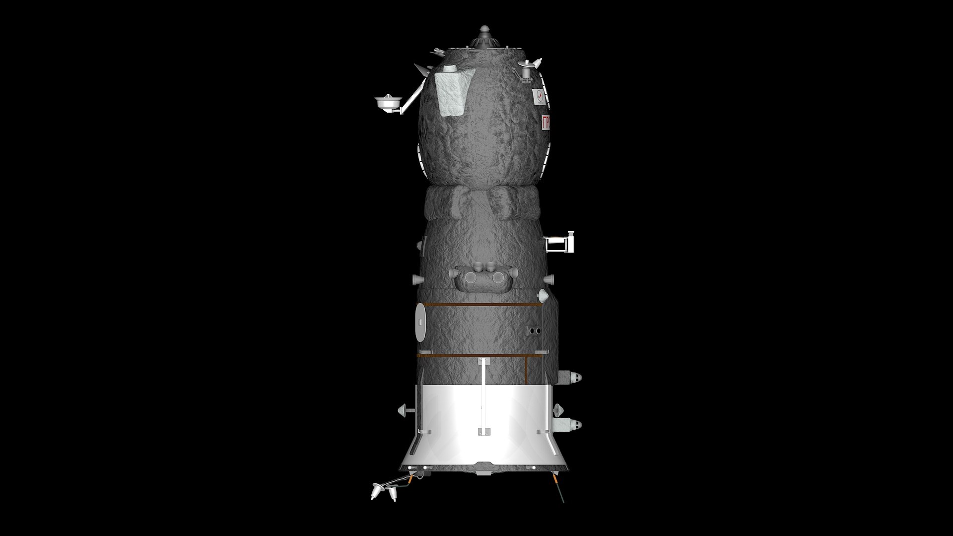Russian Spacecraft Progress Space 3d C4d