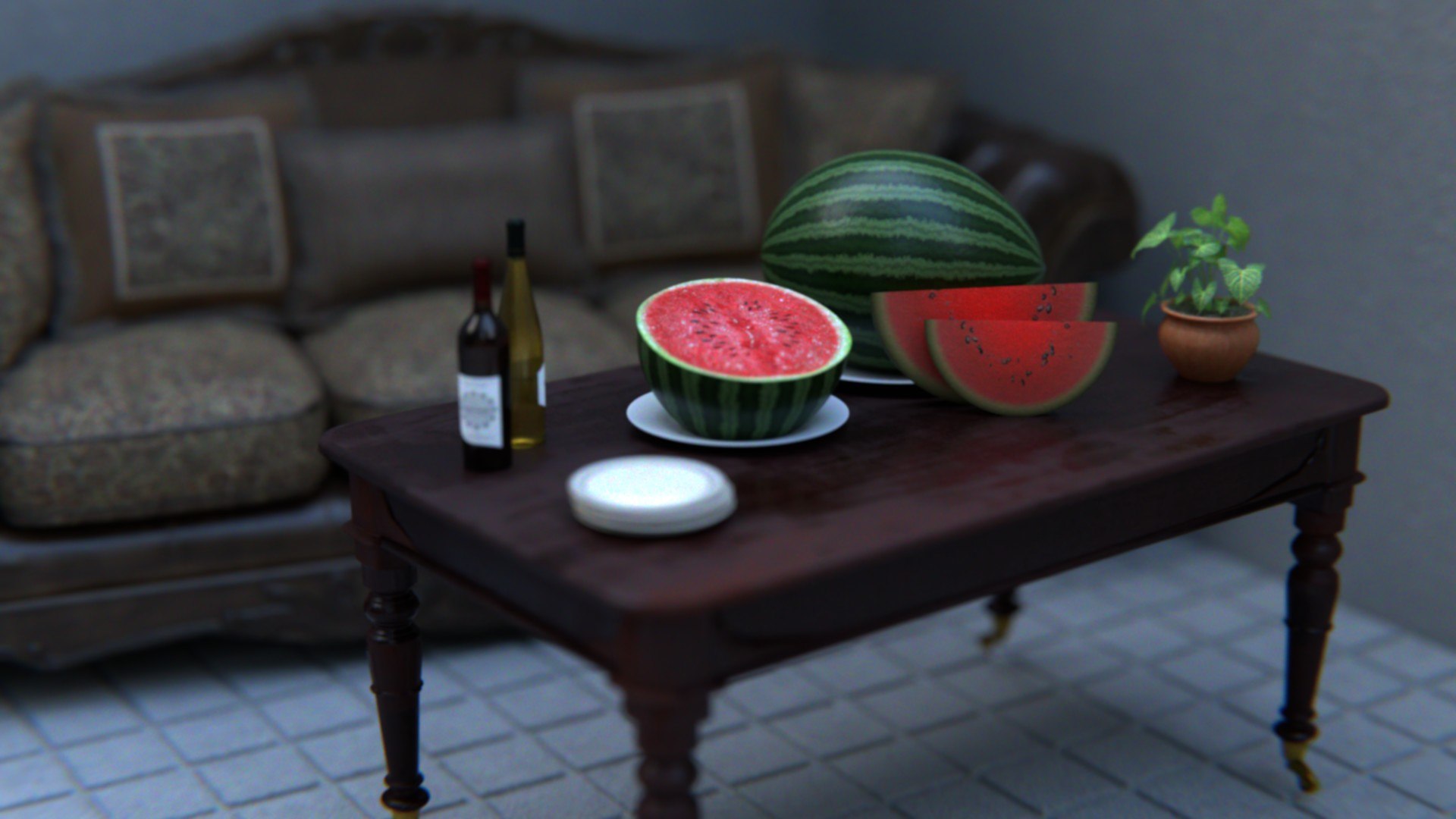 Set Of Low Poly Watermelons 3D model - TurboSquid 2074744