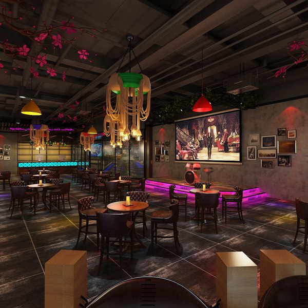 3d interior pub model