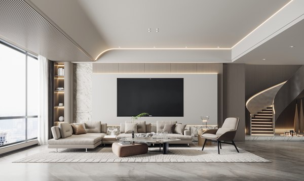 modelo 3d Modern living room - TurboSquid 2001491