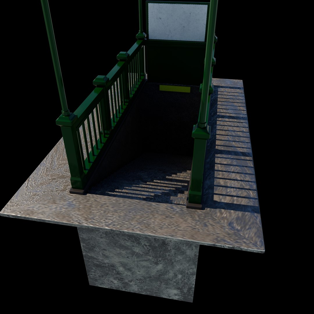 3D Subway Entrance 3D Model Model - TurboSquid 2345149