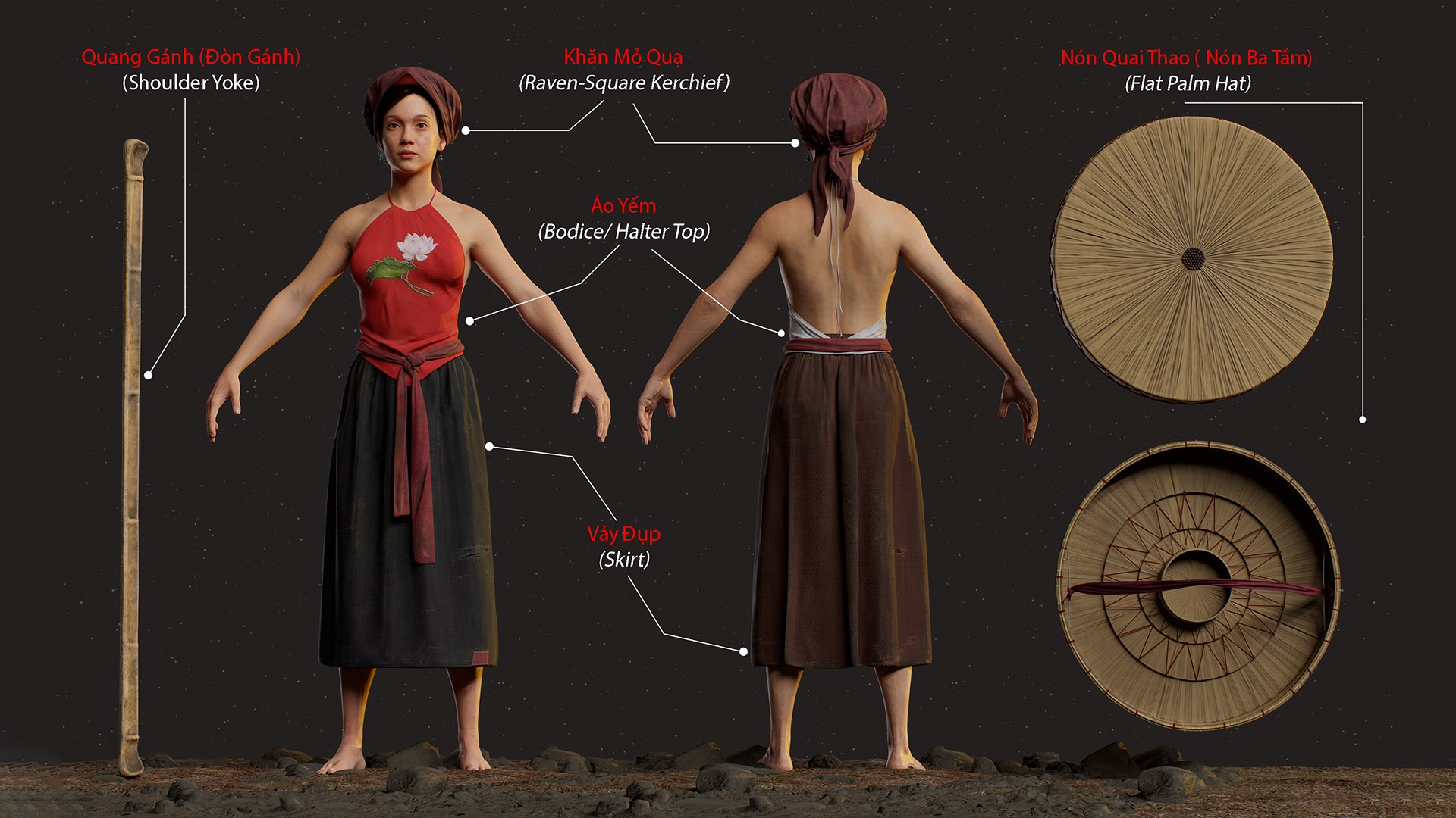 3D Realistic Asia Model 3D With Skirt Clothing - TurboSquid 2370450