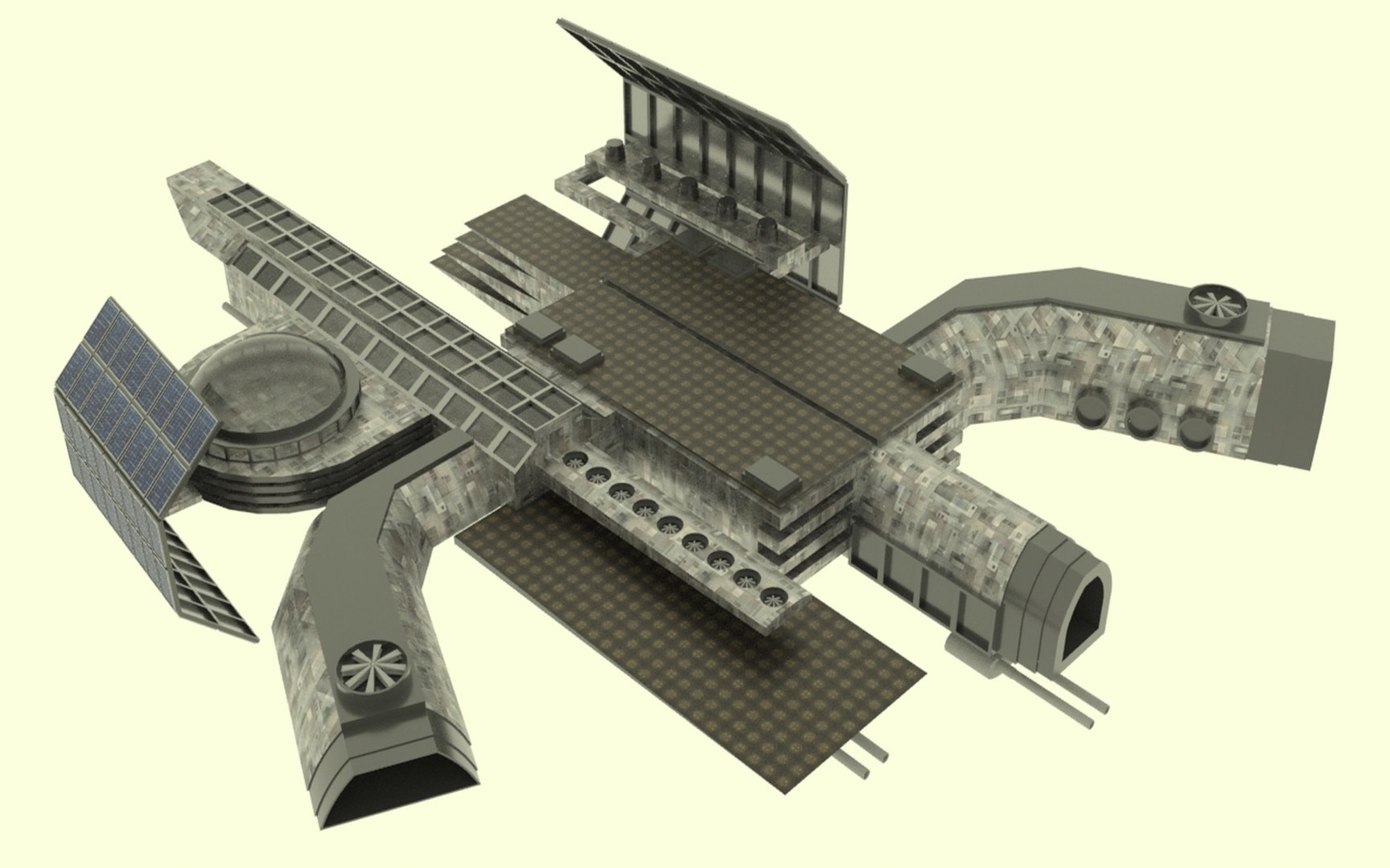 3D Spaceship Station Model - TurboSquid 1811256