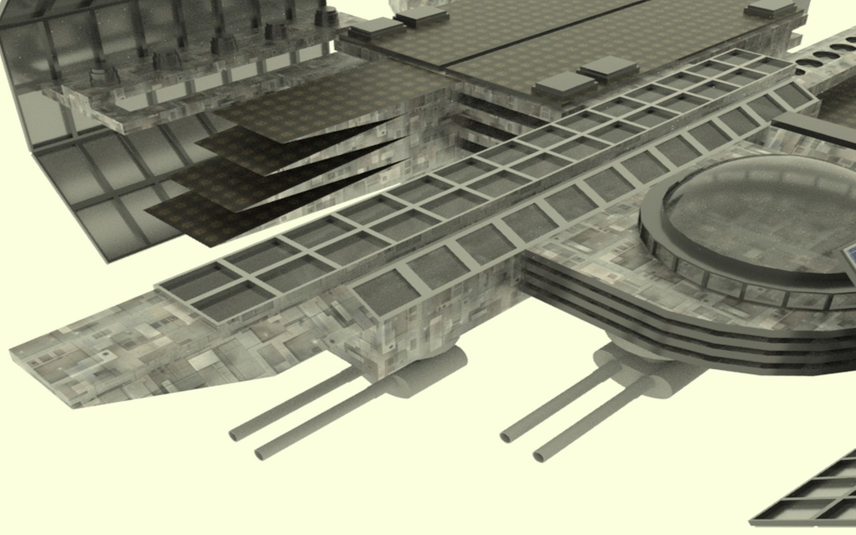 3D Spaceship Station Model - TurboSquid 1811256