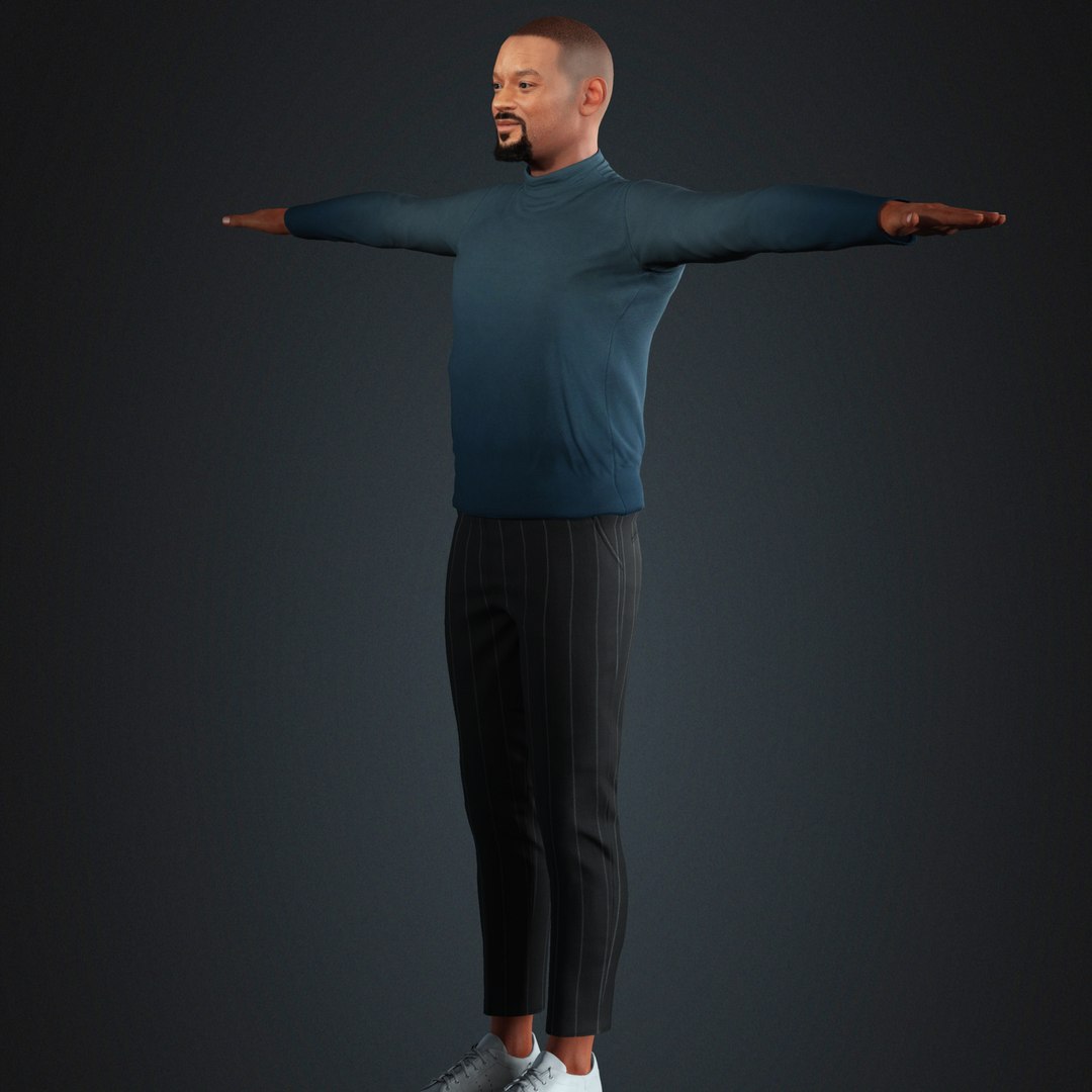 3D Model Will Smith 3D Model Low-poly - TurboSquid 2283037