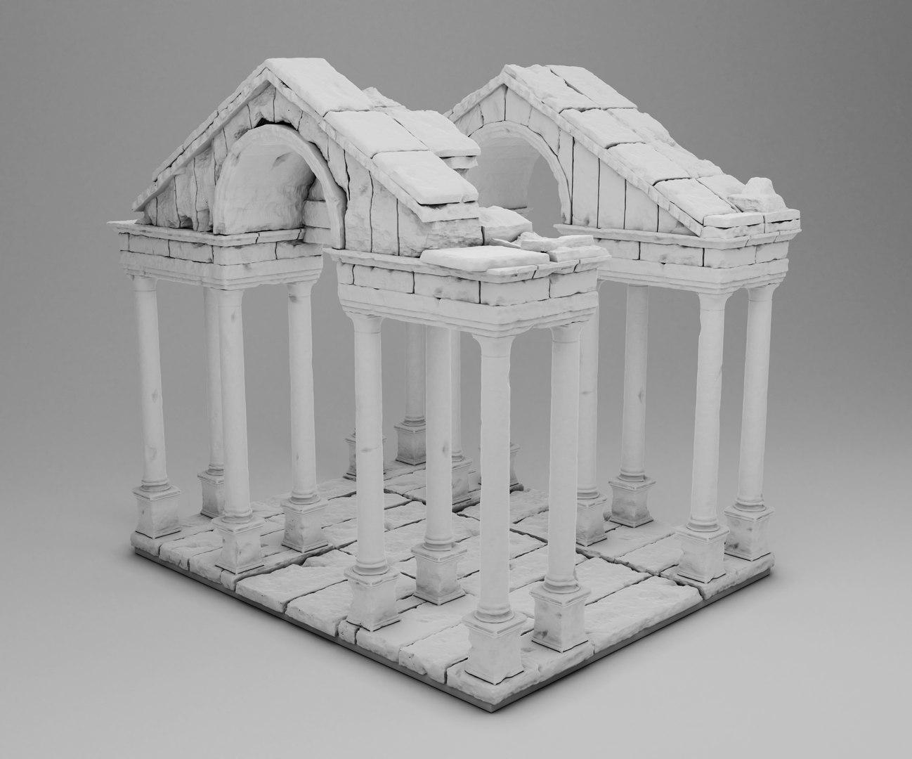3D Greek Ancient Arch Model - TurboSquid 1687385