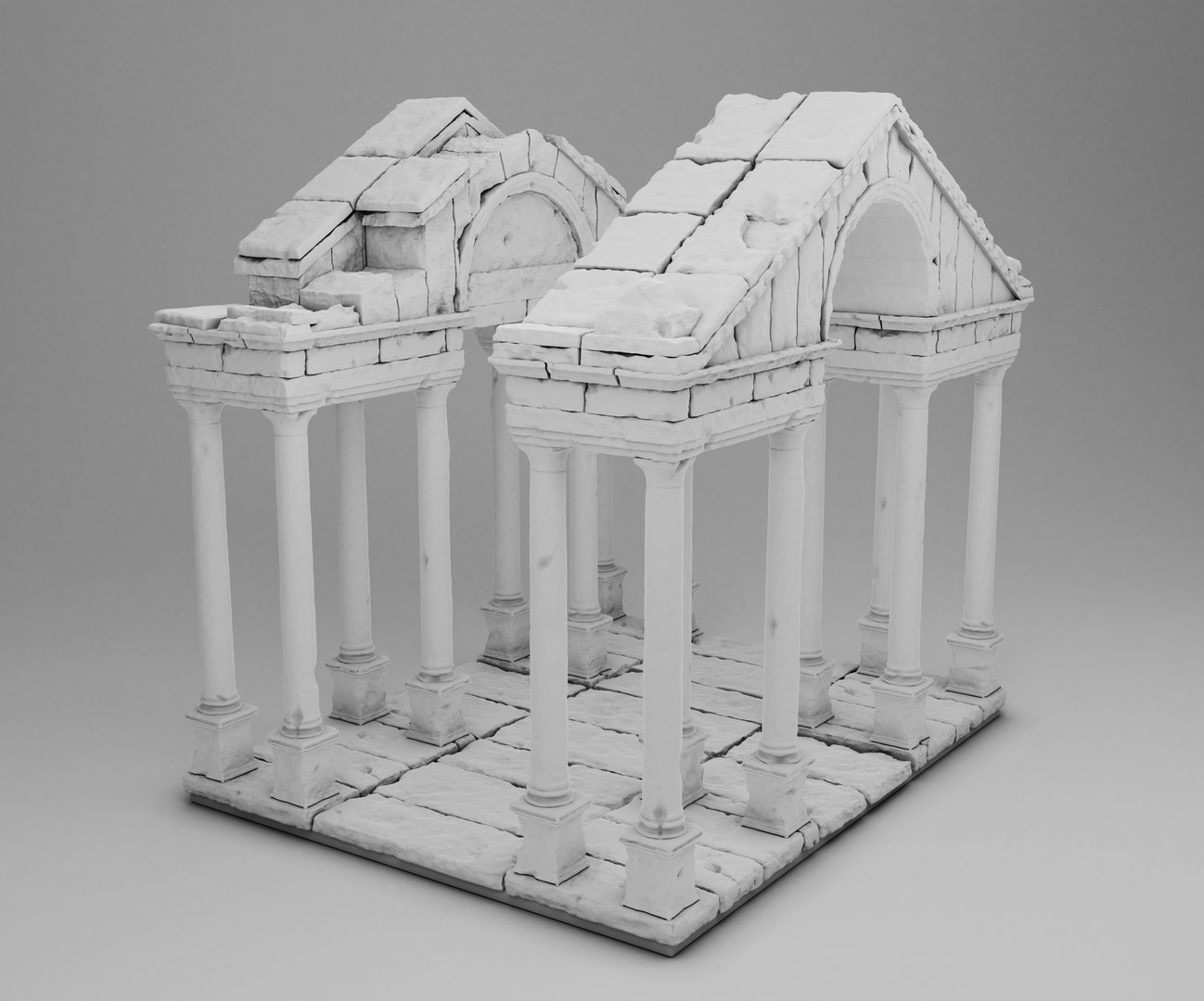 3D Greek Ancient Arch Model - TurboSquid 1687385