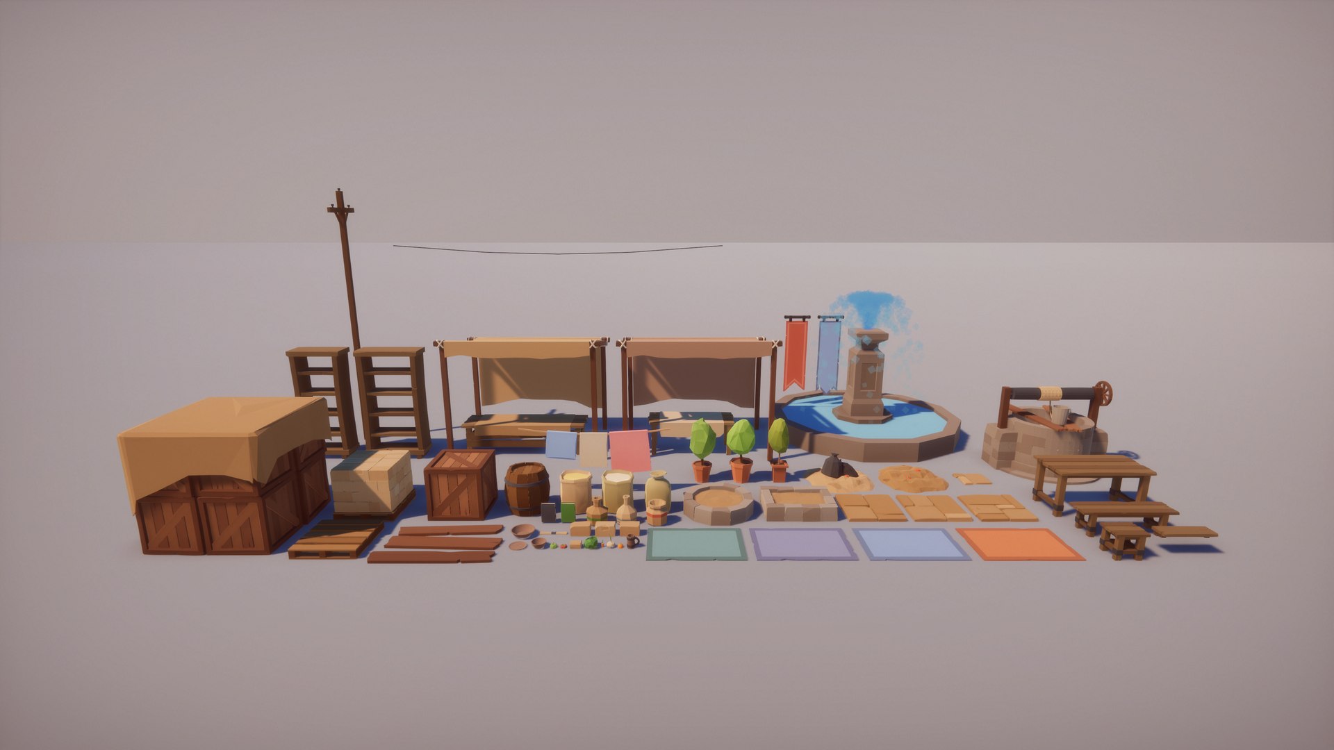 Low Poly FPS Map Vol2 Shooter Desert City Map For Unity 3D Model ...