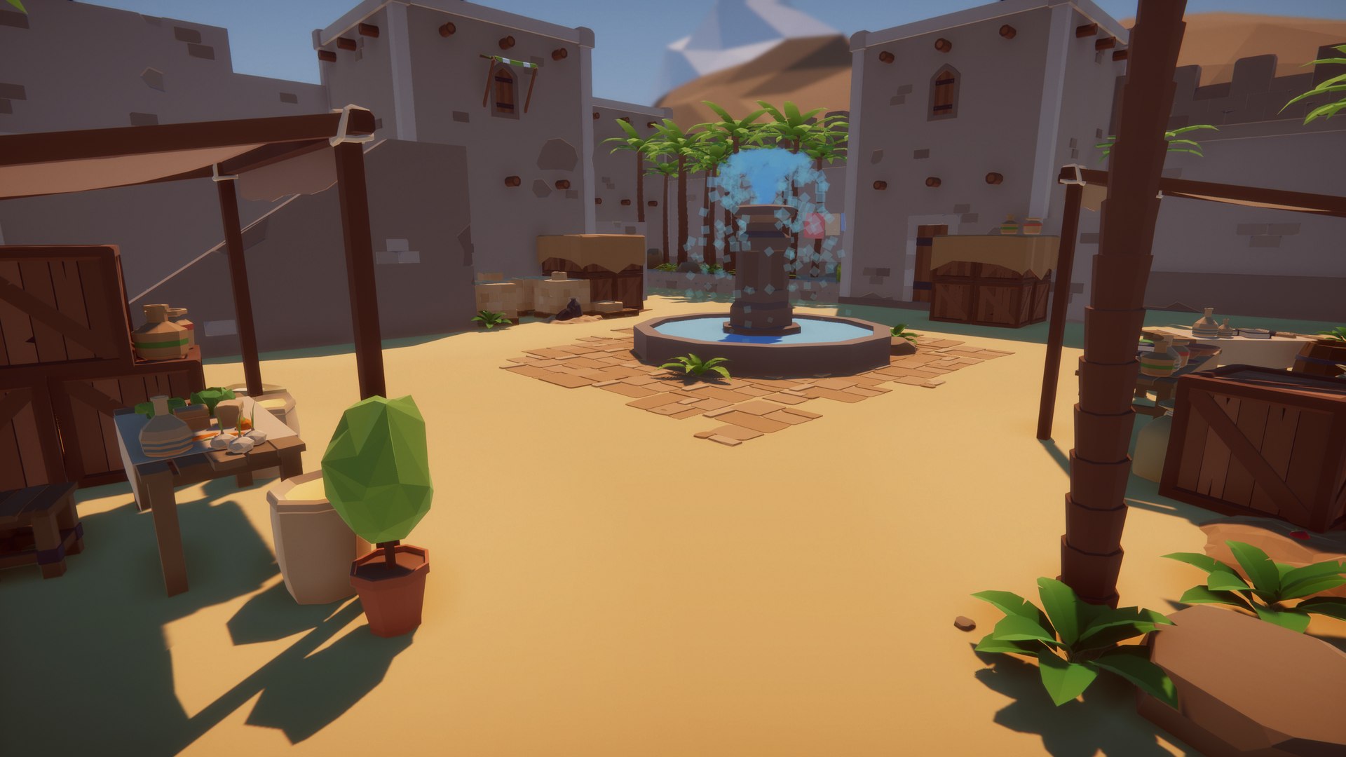 Low Poly FPS Map Vol2 Shooter Desert City Map For Unity 3D Model ...