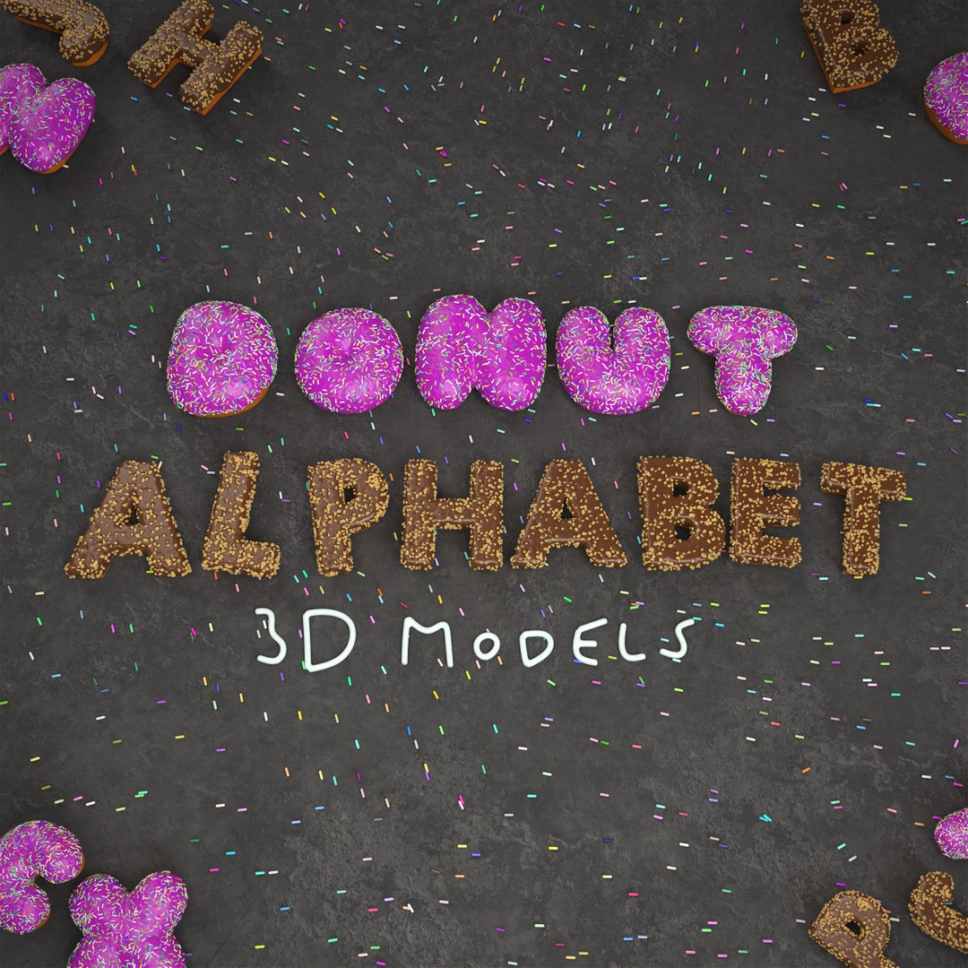 Alphabet Sprinkles Frosting 3D Model - TurboSquid 1476156