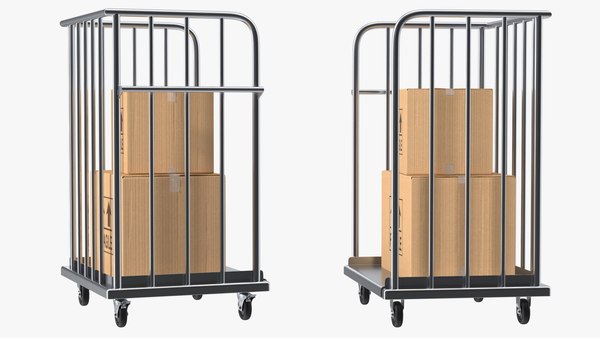 Trolley Platform High Railing with Cardboard Boxes 3D 모델 - TurboSquid ...