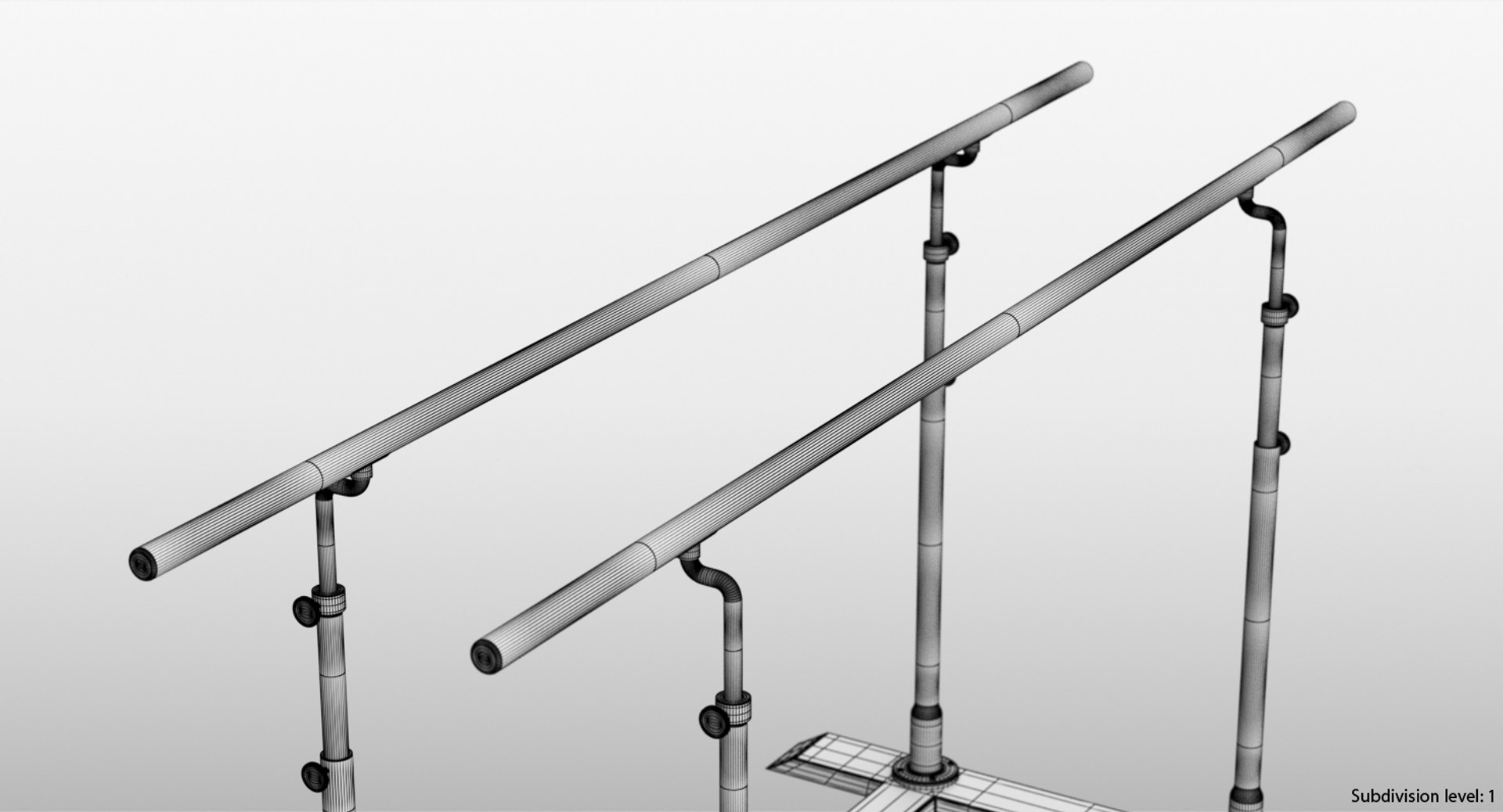 Realistic Parallel Bars Model - TurboSquid 1365980