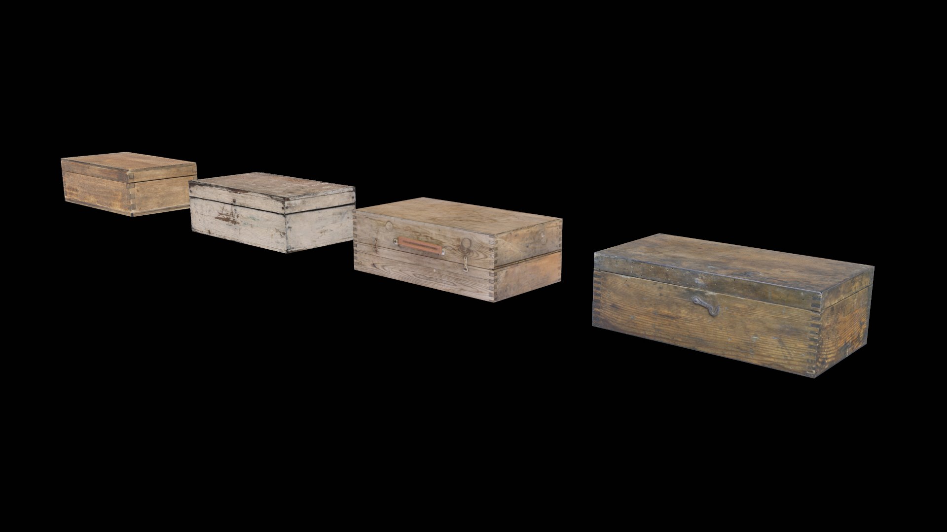 3D Small Wood Boxes Low Poly Model - TurboSquid 1945118