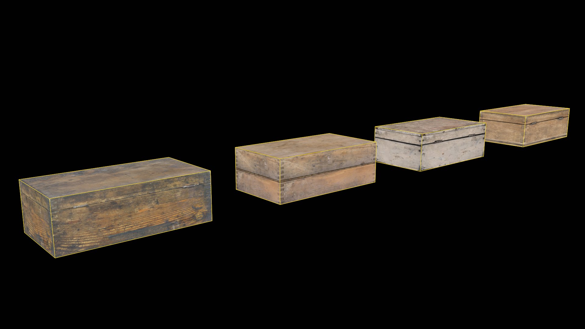 3D Small Wood Boxes Low Poly Model - TurboSquid 1945118