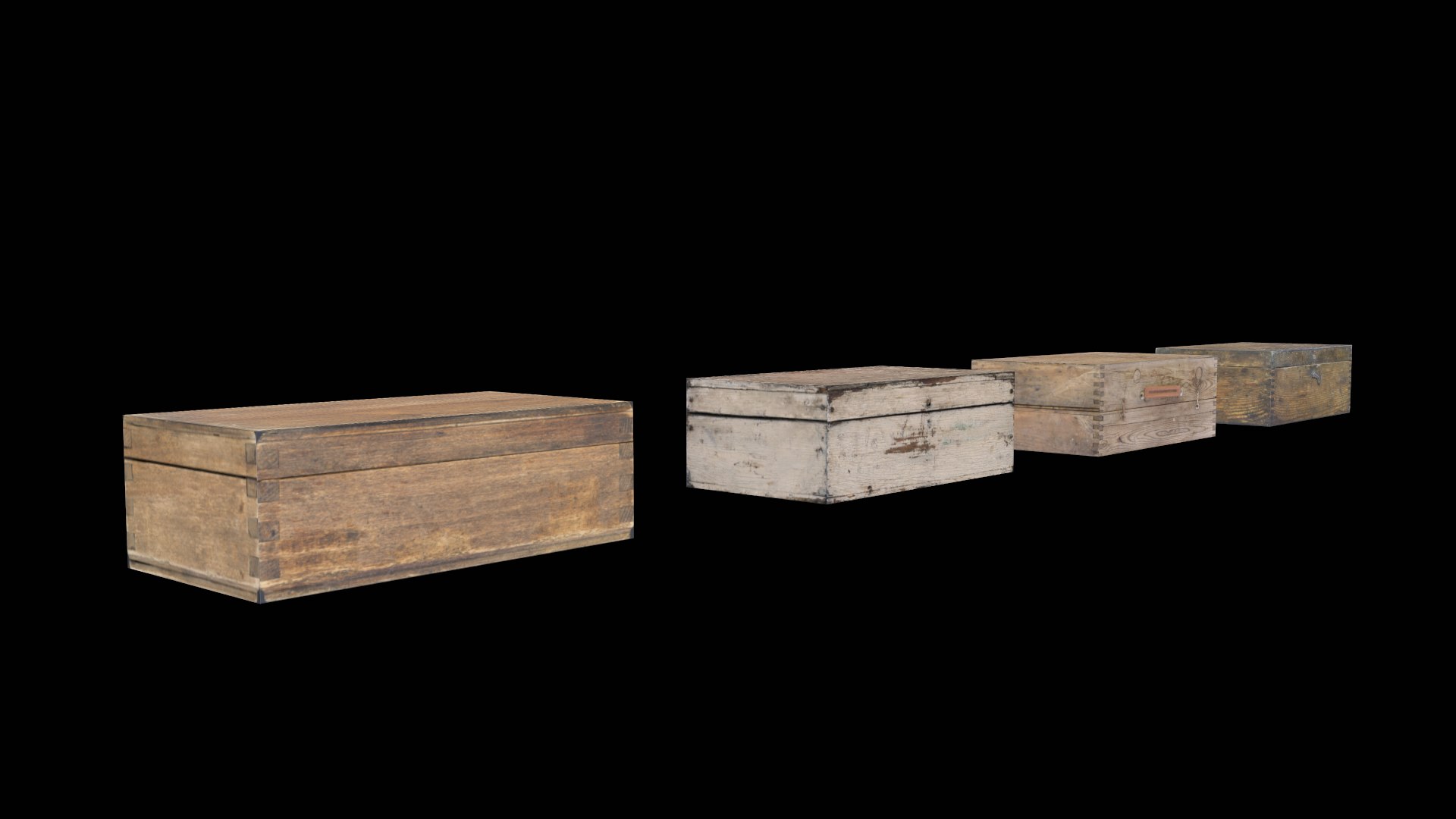 3D Small Wood Boxes Low Poly Model - TurboSquid 1945118