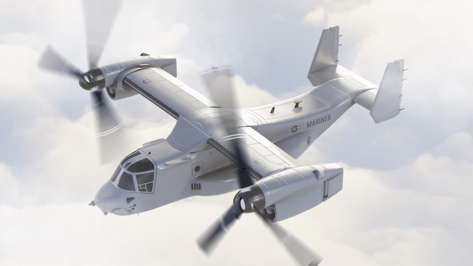 3D Bell V-22 Osprey Tiltrotor - TurboSquid 1504644