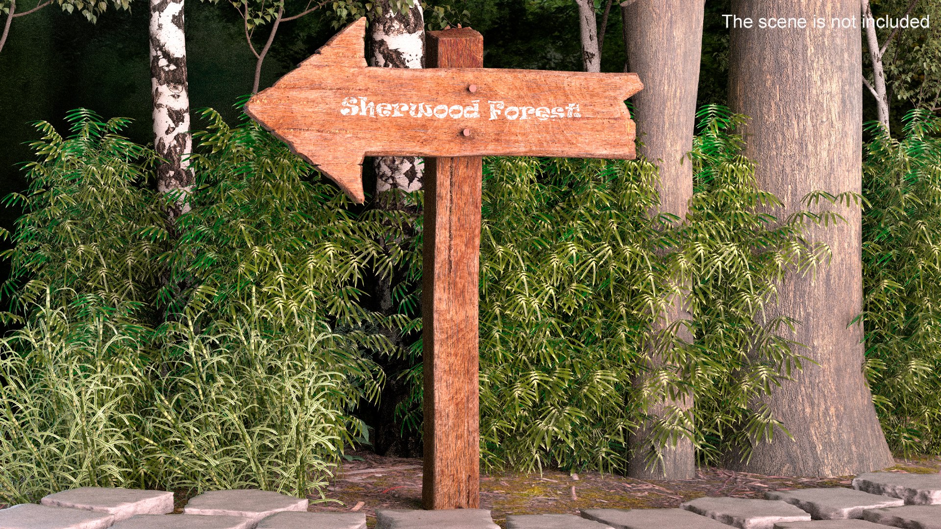 3D Aged Wooden Arrow Signpost model - TurboSquid 2112376