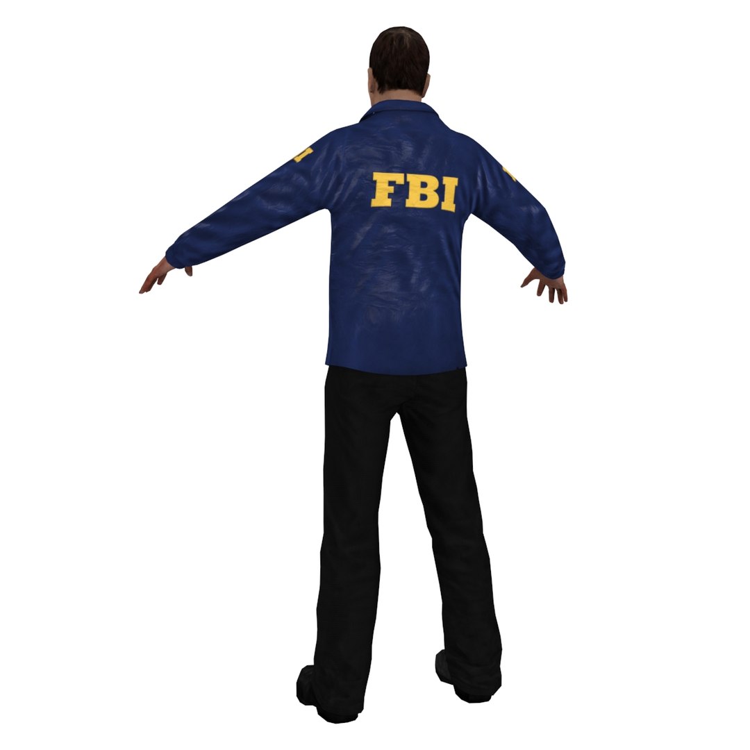 Rigged Fbi Agent 3d Model