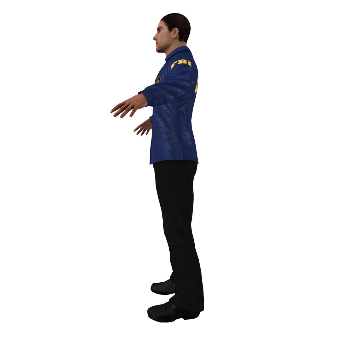 Rigged Fbi Agent 3d Model