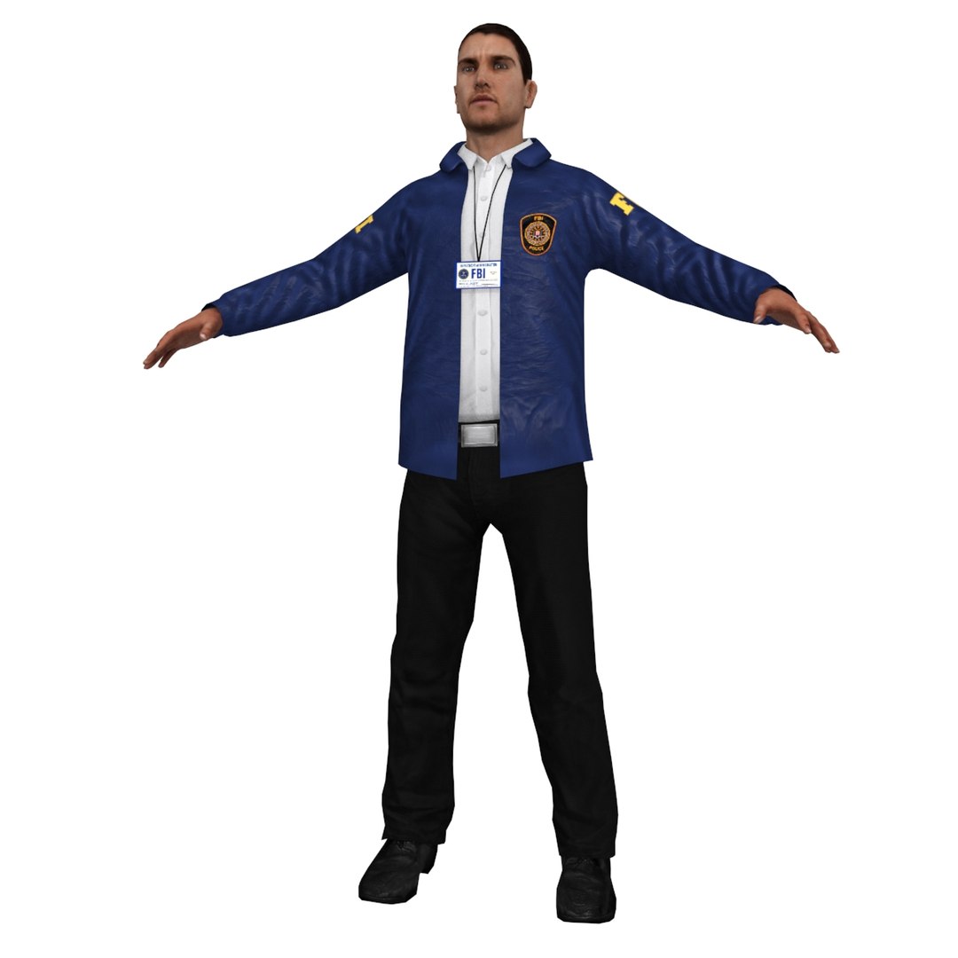 Rigged Fbi Agent 3d Model