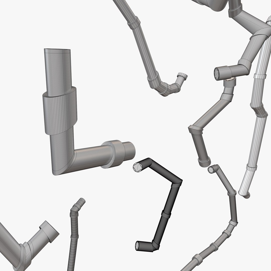 3D Wonky Pipework - TurboSquid 1178904