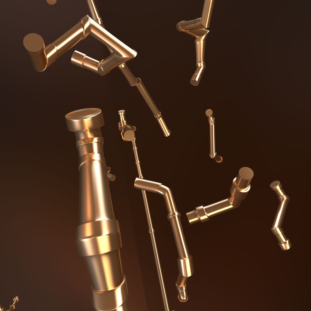 3D Wonky Pipework - TurboSquid 1178904