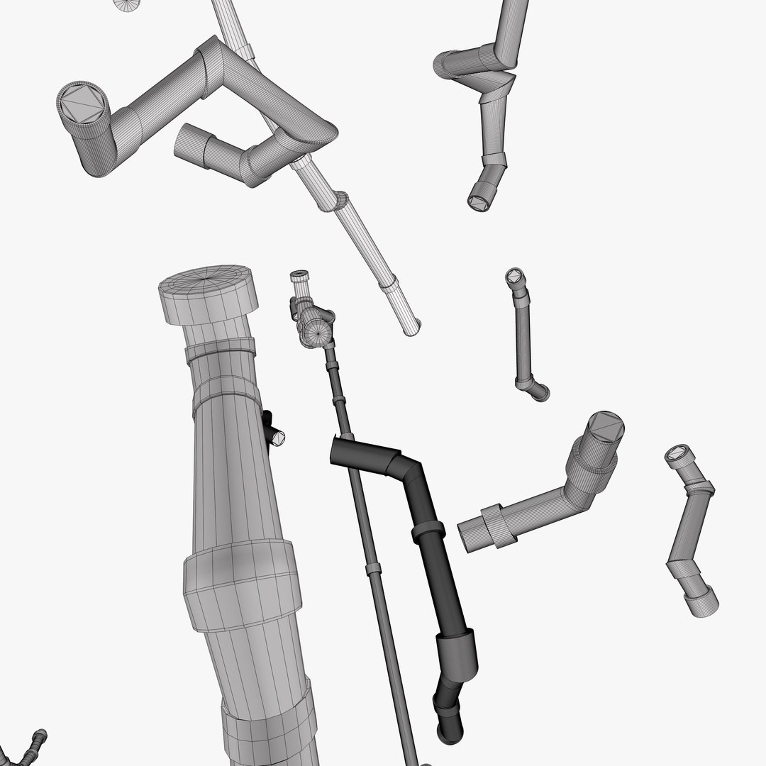 3D Wonky Pipework - TurboSquid 1178904