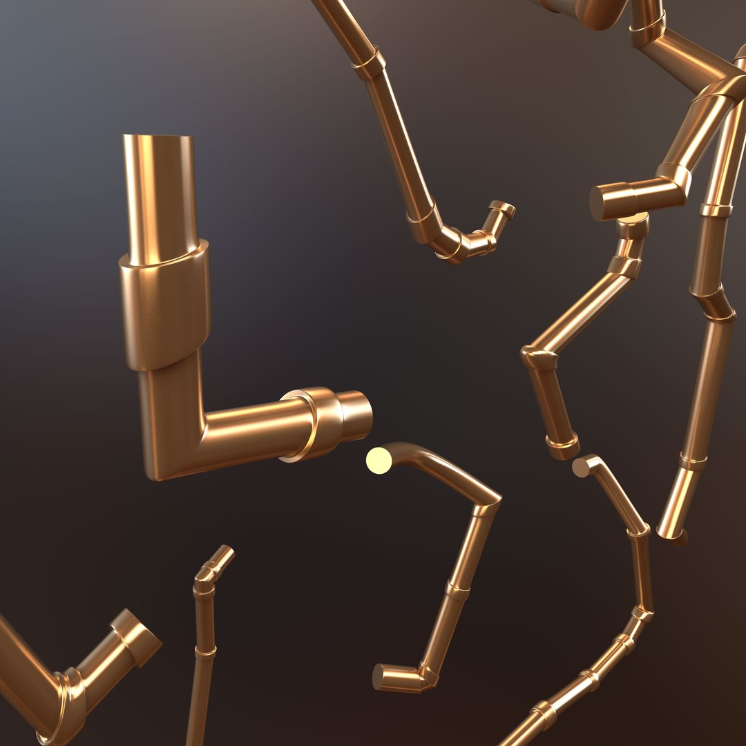 3D Wonky Pipework - TurboSquid 1178904
