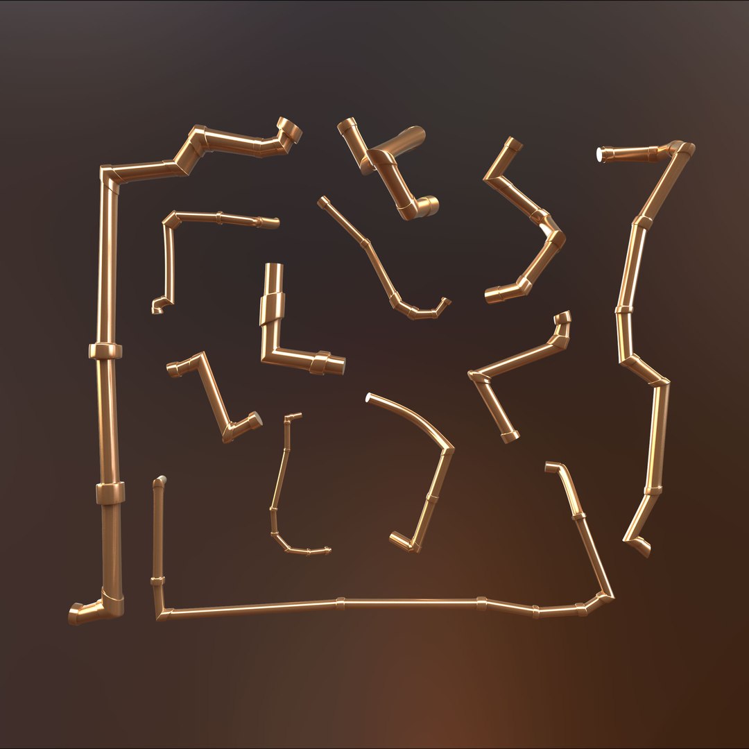 3D Wonky Pipework - TurboSquid 1178904