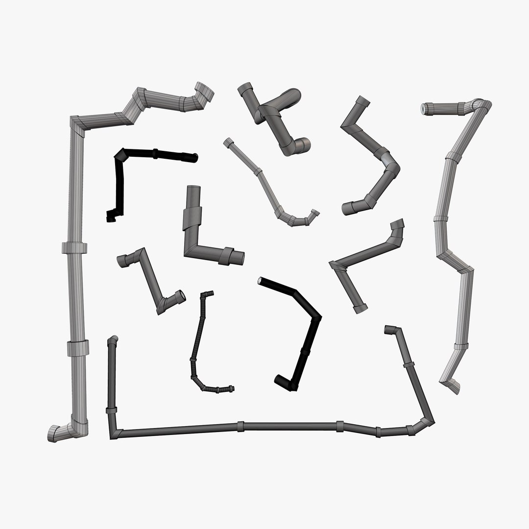 3D Wonky Pipework - TurboSquid 1178904