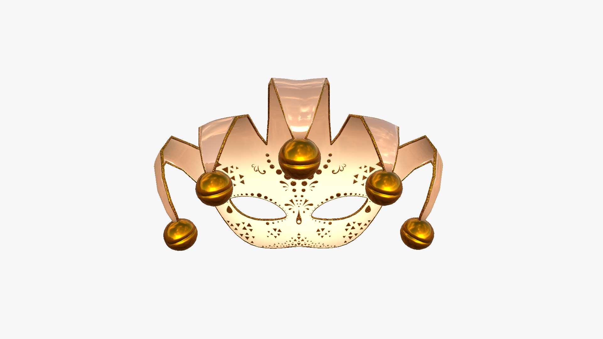 3D Carnival Mask H08 Orange Yellow - Costume Character Design ...