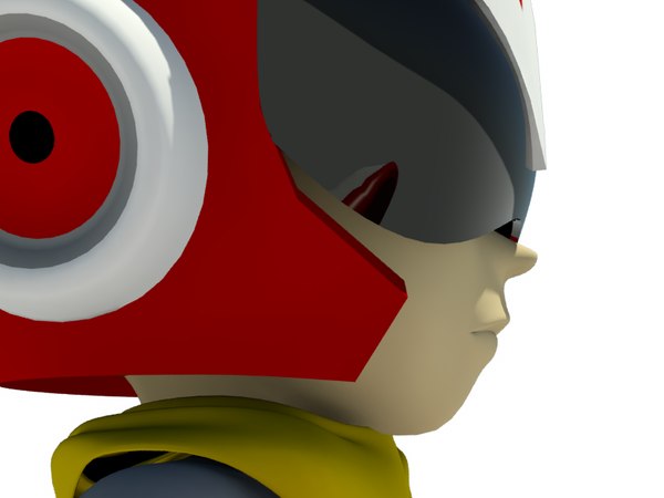 3d protoman robot boy model