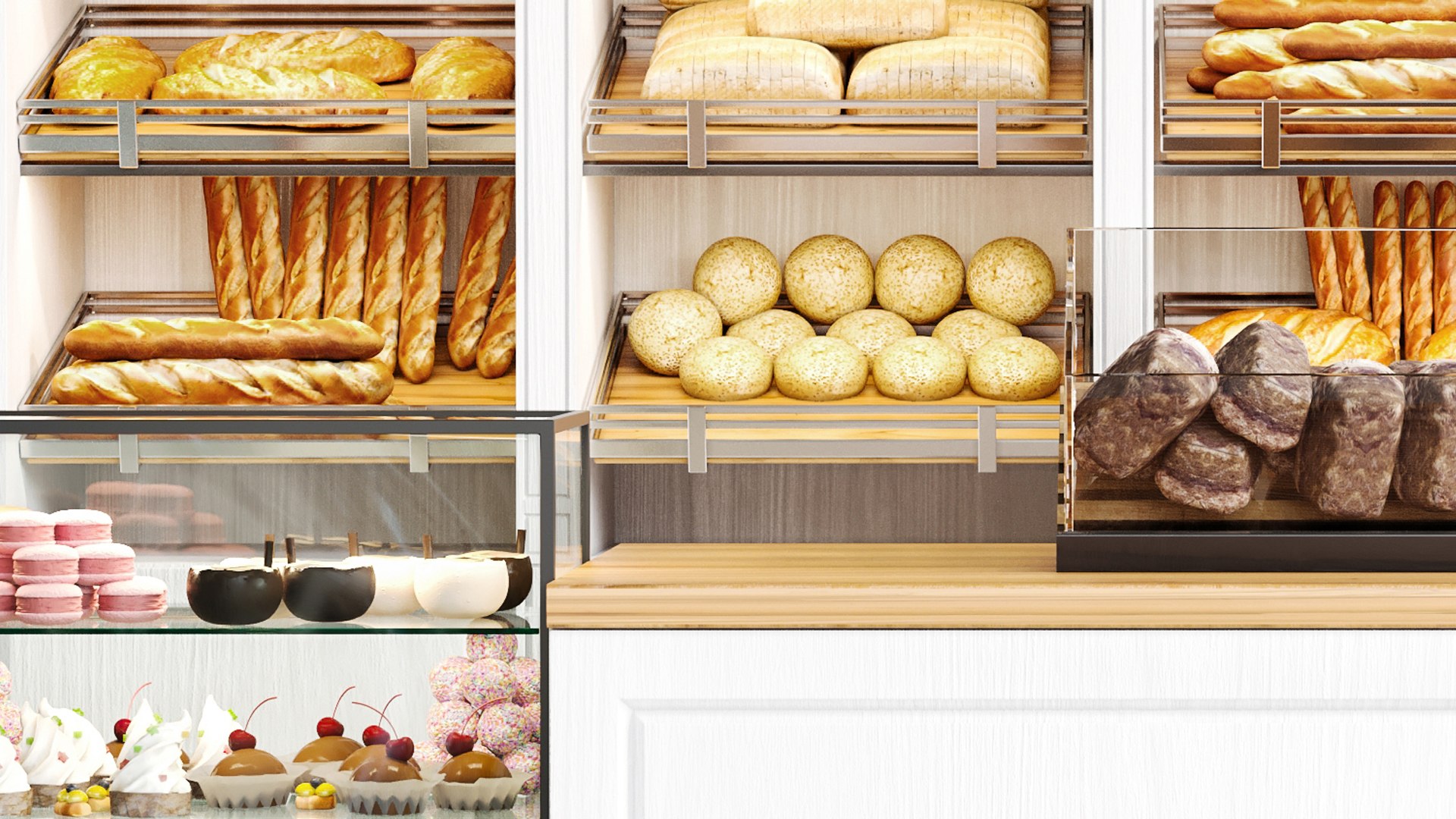 Bakery Design Pastries Desserts Bread 3D - TurboSquid 2167028