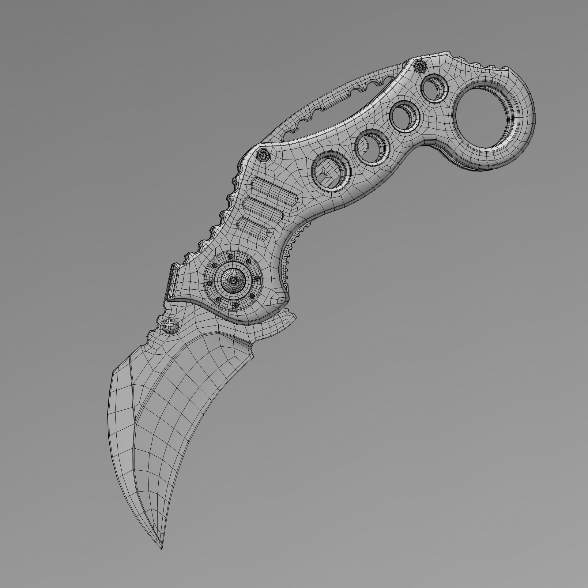 tac force karambit 3d model