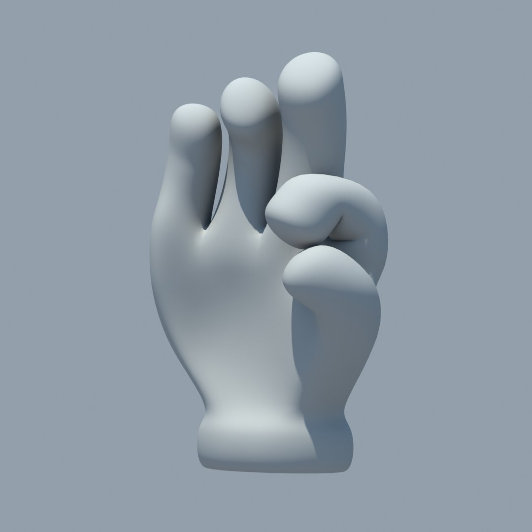 Cartoon Glove Hand Rigged 3D - TurboSquid 1389560