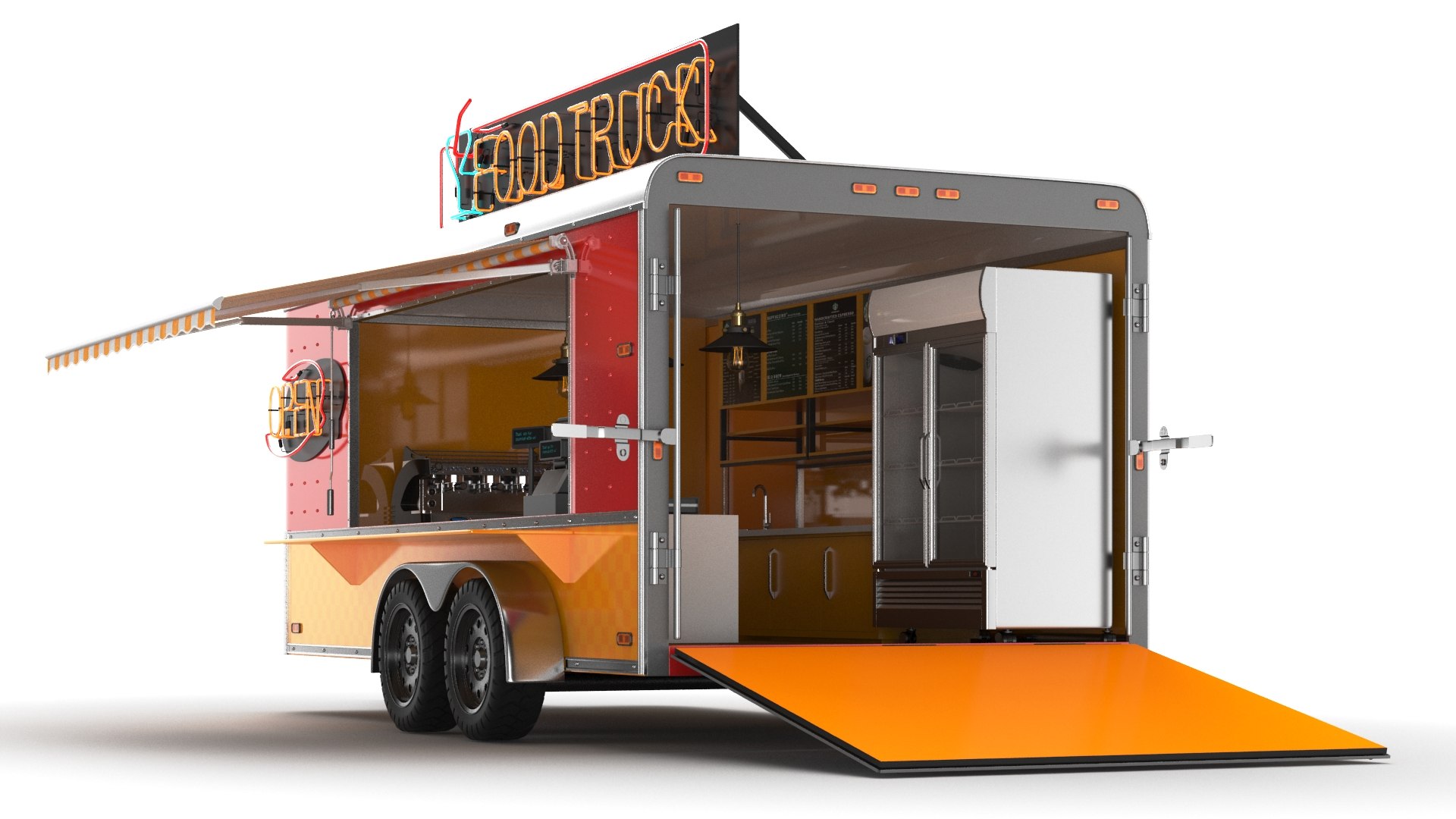 3D Detailed Food Truck model - TurboSquid 2090324