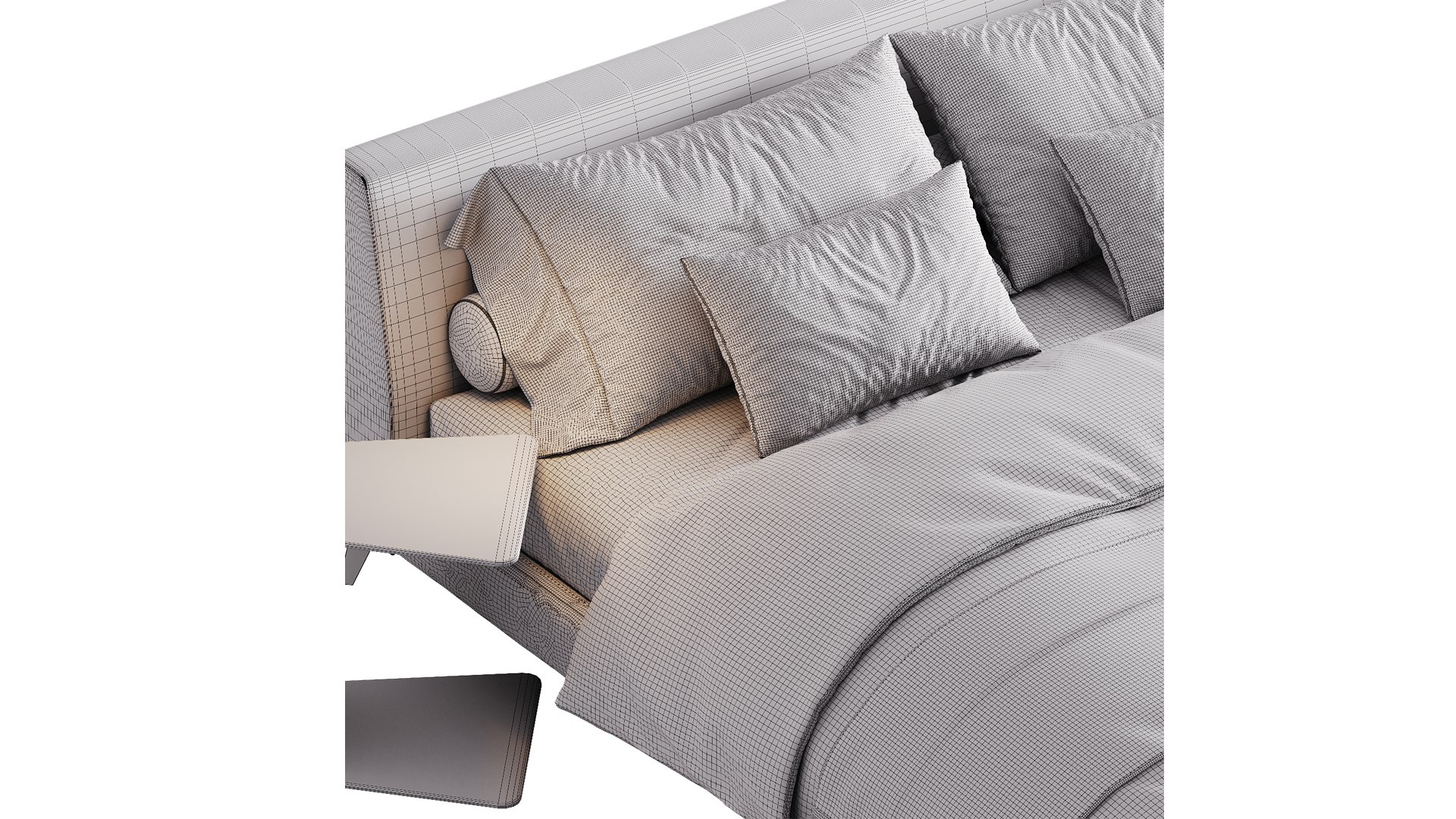 3D Meridiani Louis Up Bed - TurboSquid 2313913