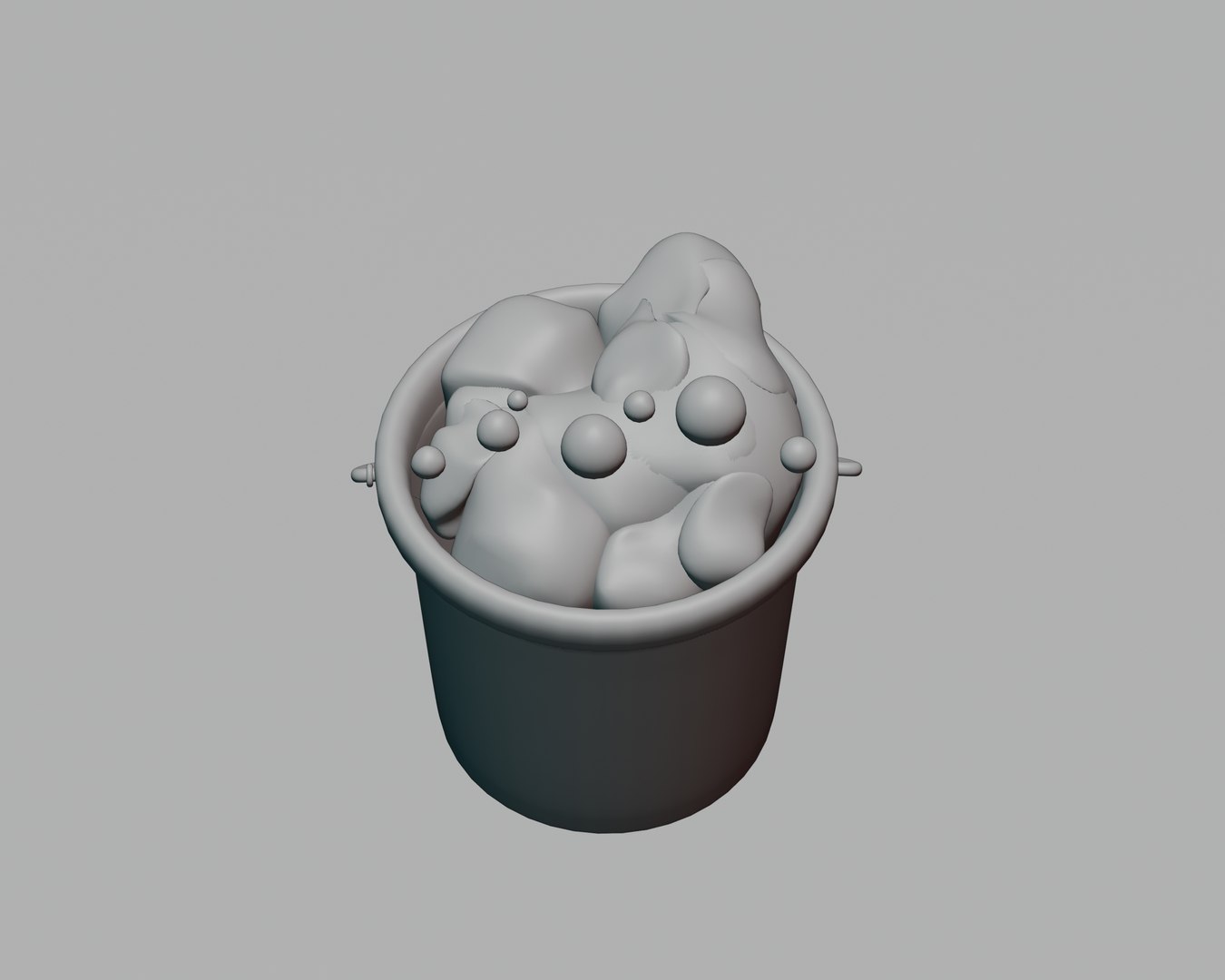 Plastic Bucket With Foam 3D - TurboSquid 2491084