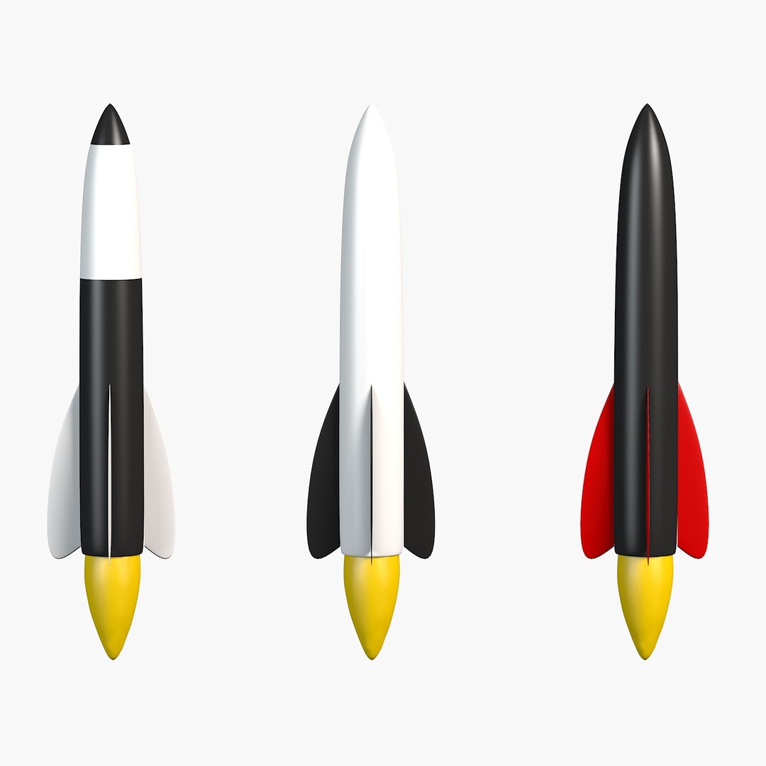 Cartoon rockets toon model - TurboSquid 1168638