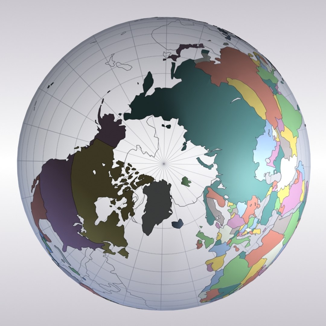 Lands Mapping Earth 3d Model