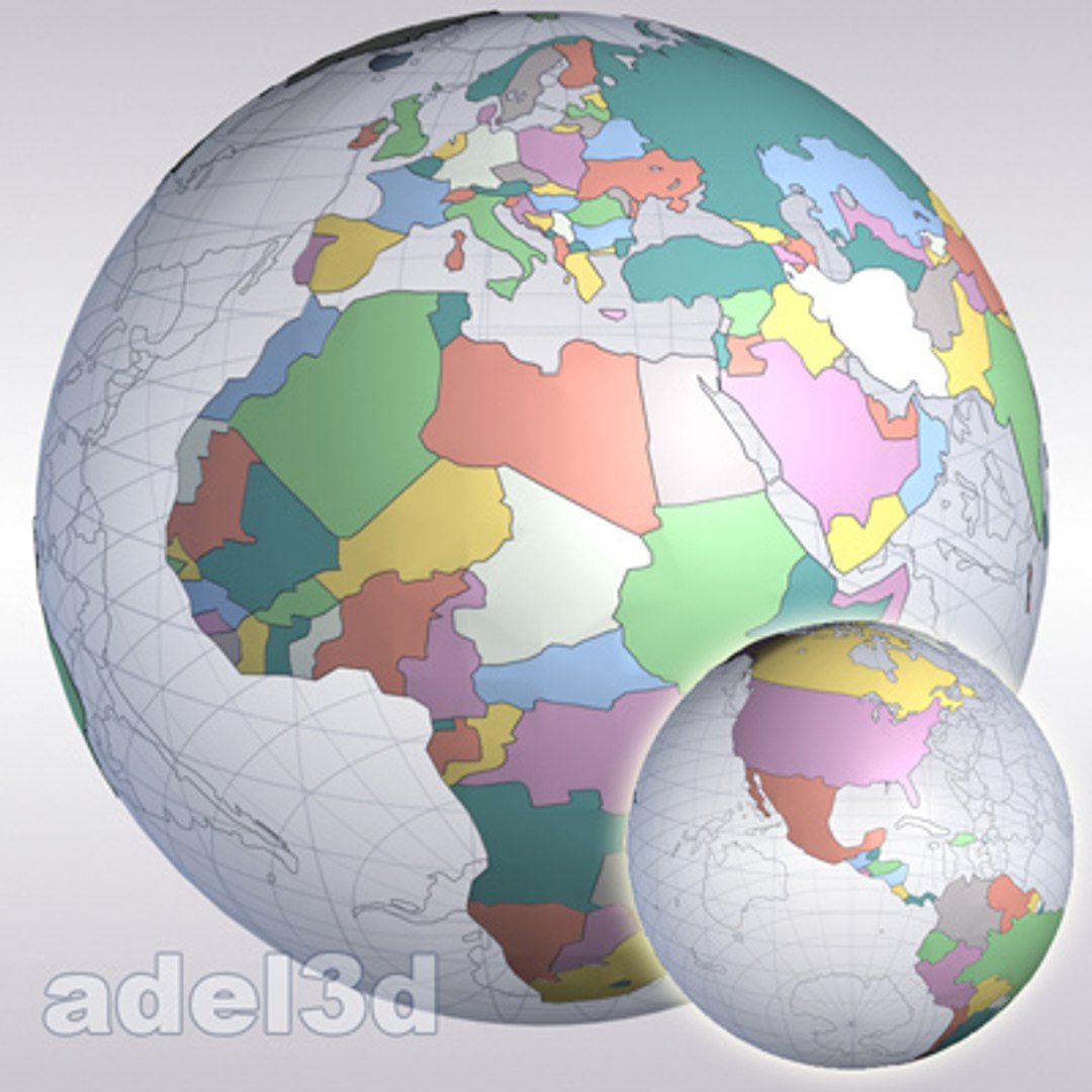 Lands Mapping Earth 3d Model